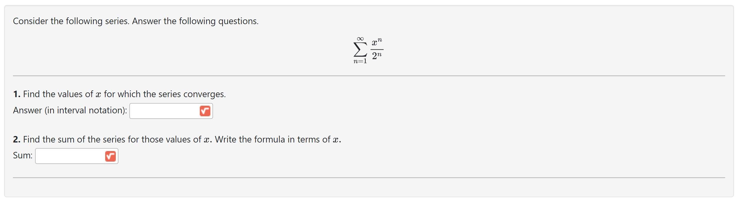 Solved Consider the following series. Answer the following | Chegg.com