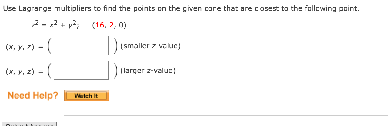 Solved Use Lagrange multipliers to find the points on the | Chegg.com