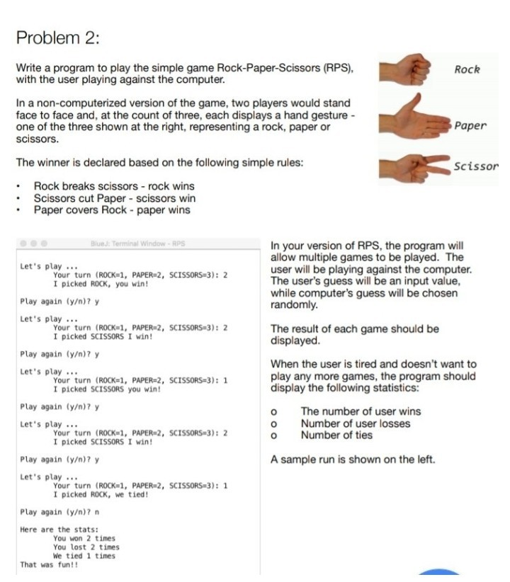 Solved Problem 2: Write a program to play the simple game | Chegg.com