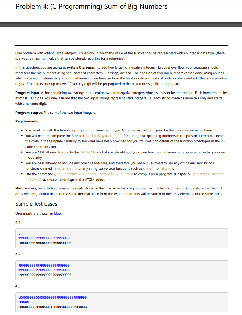 Solved #include const int MAX_INT_LENGTH = 101; // | Chegg.com