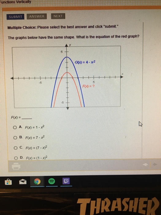 Solved unctions Vertically SUBMIT ANSWER NEXT Multiple | Chegg.com