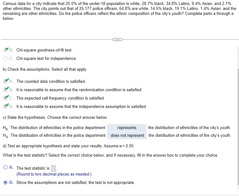 Solved Census data for a city indicate that 25.0% of the | Chegg.com