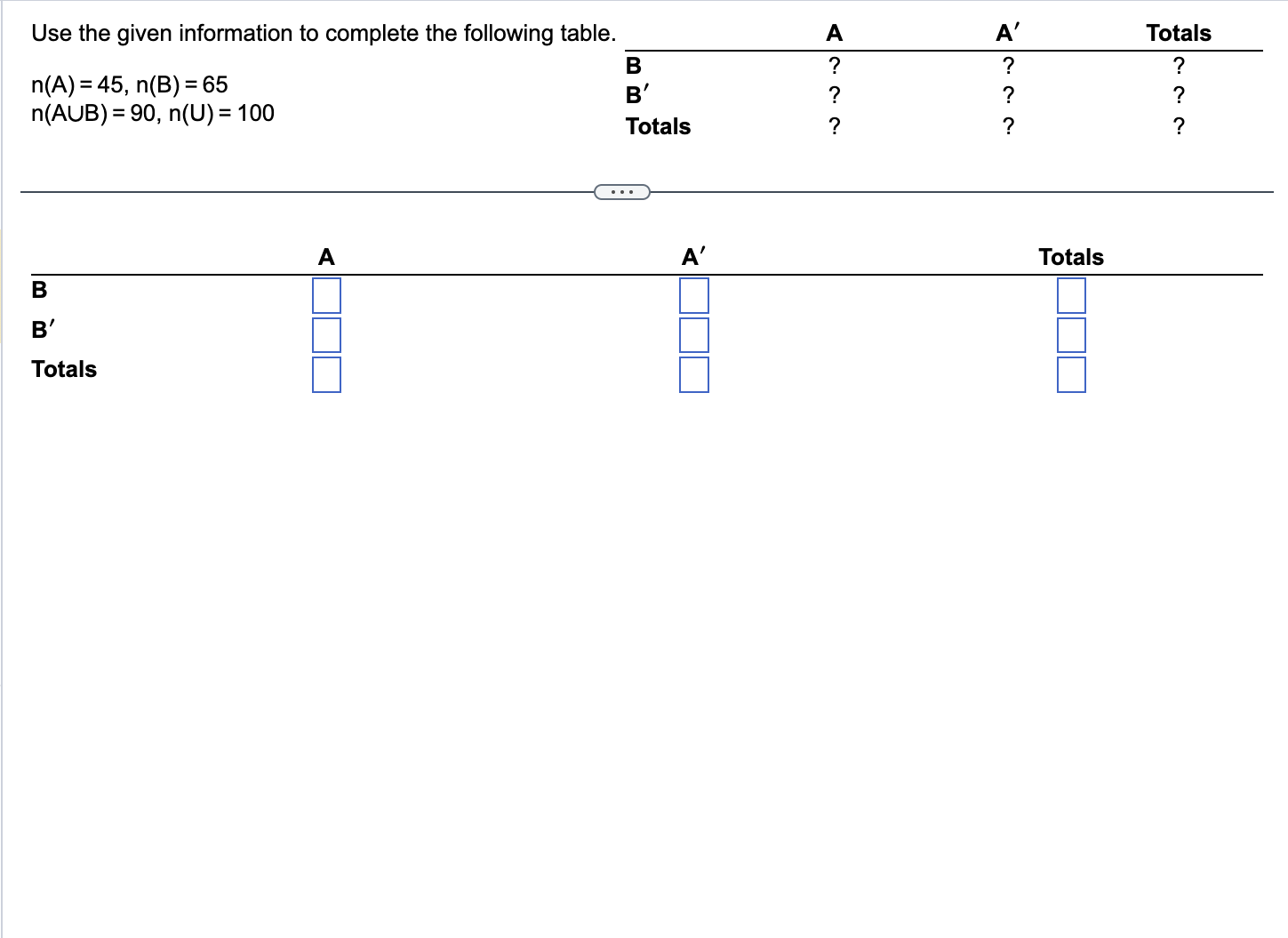 Solved Use the given information to complete the following | Chegg.com