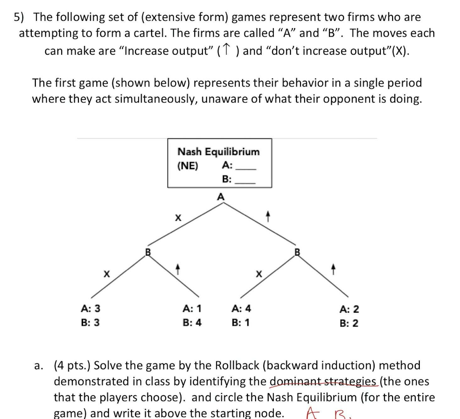 Solved 5) The following set of (extensive form) games | Chegg.com