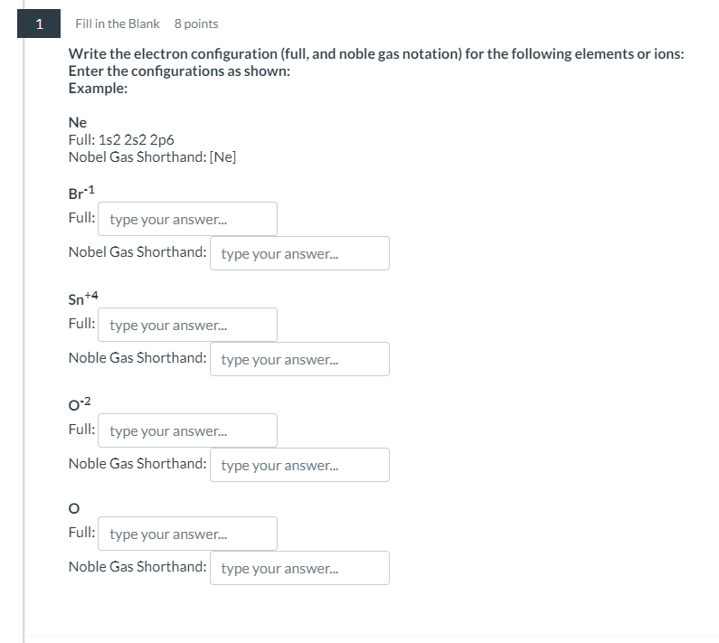 Solved electron configuration questionsThere are four | Chegg.com