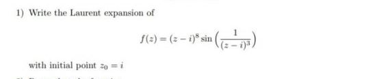 Solved Write the Laurent expansion | Chegg.com