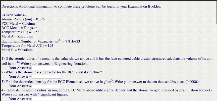 Solved Directions: Additional information to complete these | Chegg.com