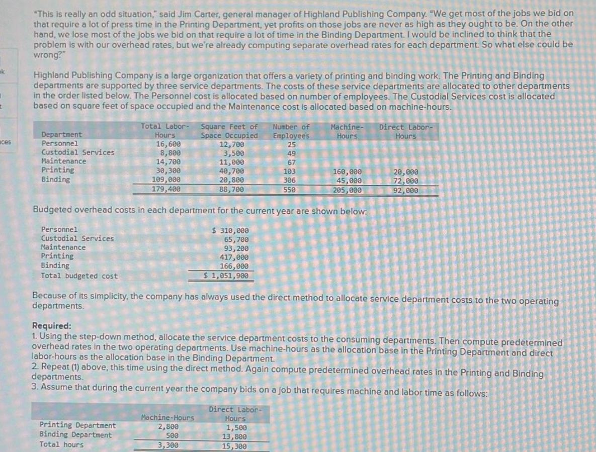 Solved Using the step-down method, allocate the service | Chegg.com