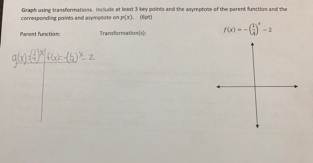 Solved Graph using transformations. Include at least 3 key | Chegg.com