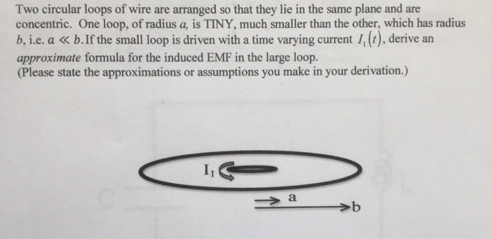 Solved Two circular loops of wire are arranged so that they | Chegg.com