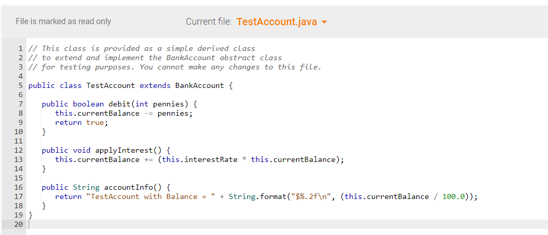 Solved PLEASE USE JAVA' Write an abstract base class in | Chegg.com