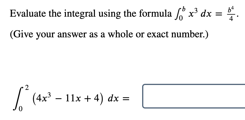 Solved Evaluate the integral using the formula | Chegg.com
