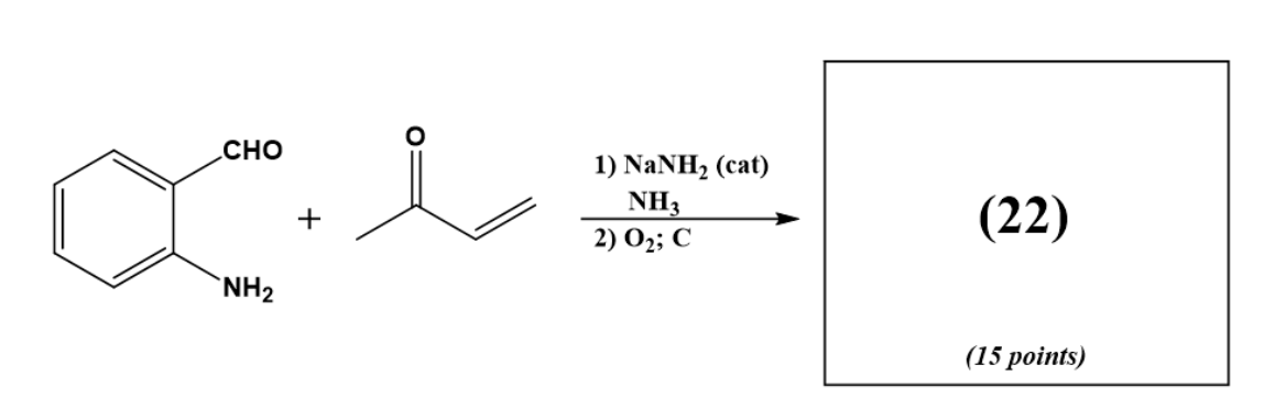 Solved CHO 1) NaNH, (cat) NH3 2) 02; C + (22) NH2 (15 | Chegg.com