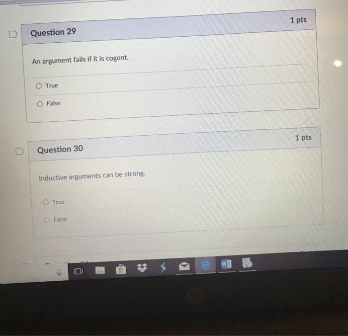 Solved resultsOptions v 1 pts Question 23 A sound argument | Chegg.com