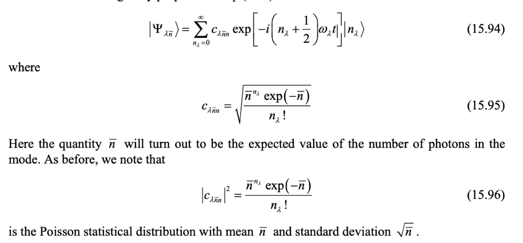 Solved 15.6.1. Show that the coherent state in Eq. (15.94) | Chegg.com