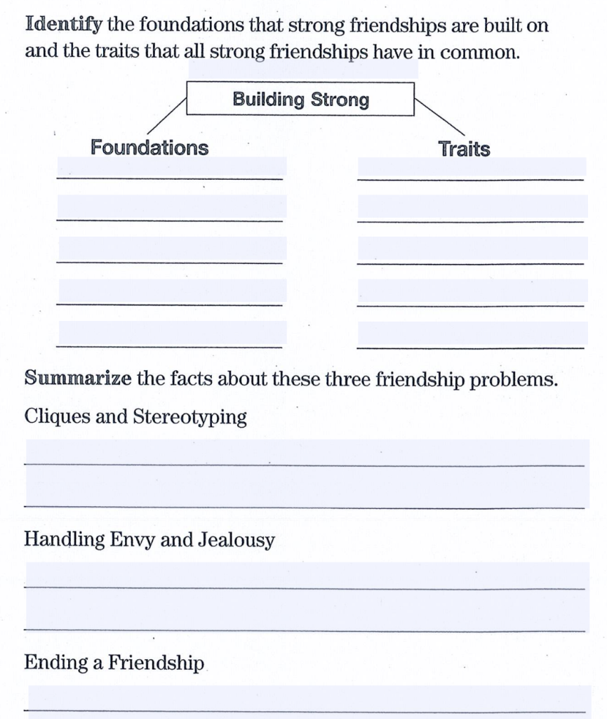 Solved Identify the foundations that strong friendships are | Chegg.com