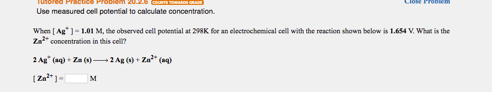 Solved Close Problem Tutored Practice Problem 20.2.6 COUNTS | Chegg.com