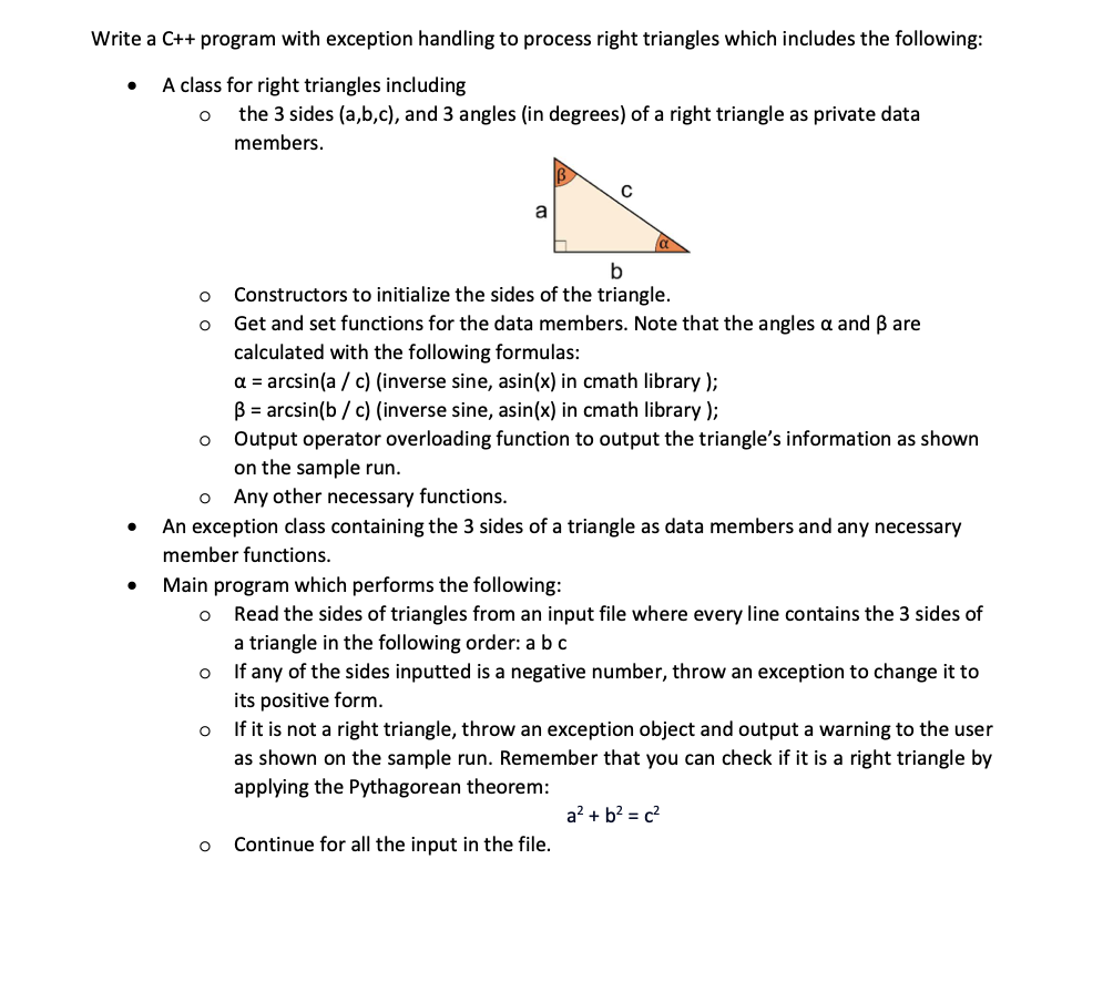 Solved Write a C++ program with exception handling to | Chegg.com