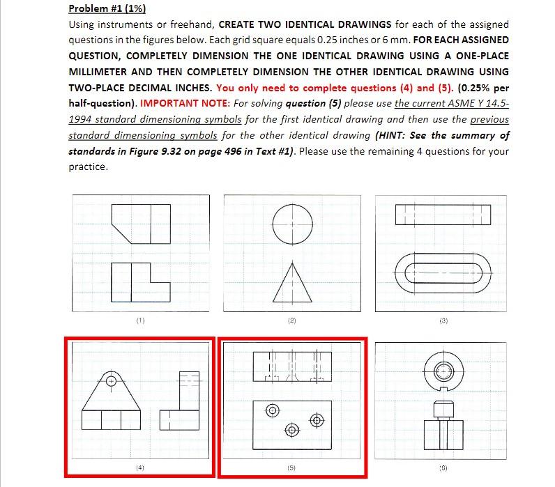 Solved Problem #1 (1%) Using instruments or freehand, CREATE | Chegg.com