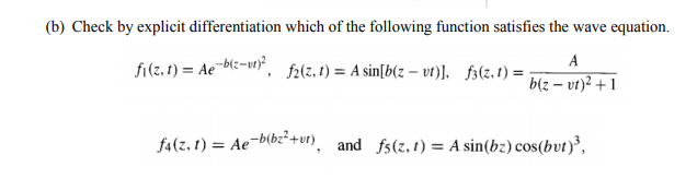 Solved (b) Check by explicit differentiation which of the | Chegg.com