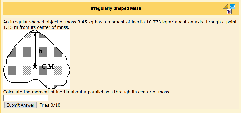 Solved Irregularly Shaped Mass An irregular shaped object of | Chegg.com