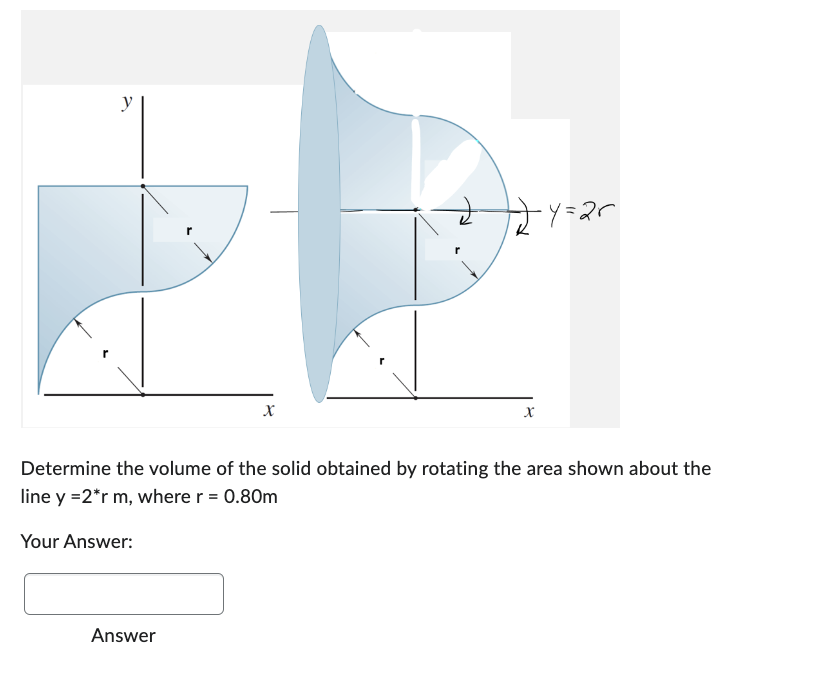 Solved Determine the volume of the solid obtained by | Chegg.com