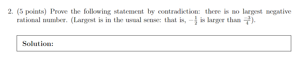 Solved 2. (5 points) Prove the following statement by | Chegg.com
