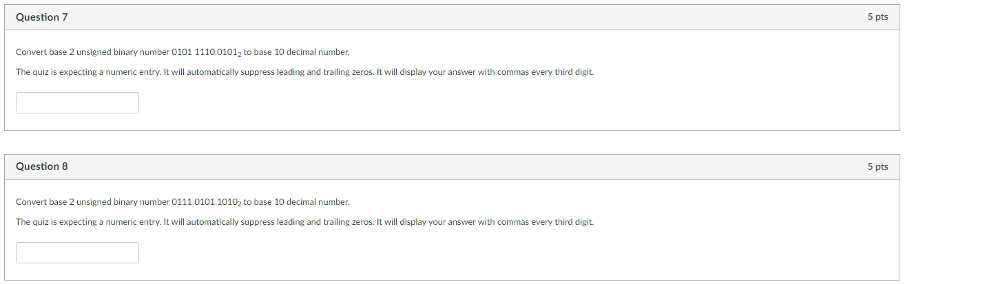 Solved Convert base 2 unsigned binary number 01011110.01012 | Chegg.com