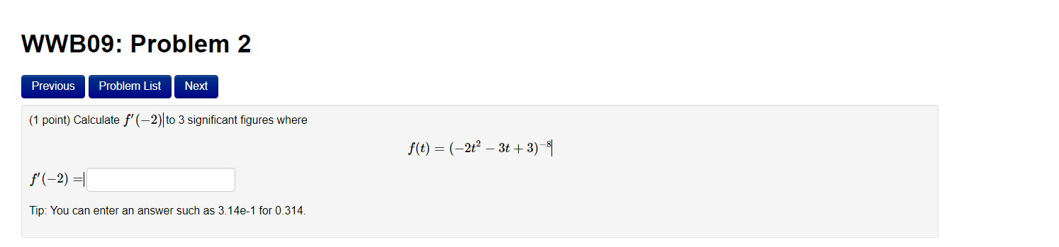Solved WWB09: Problem 3 Previous Problem List Next (1 point) | Chegg.com
