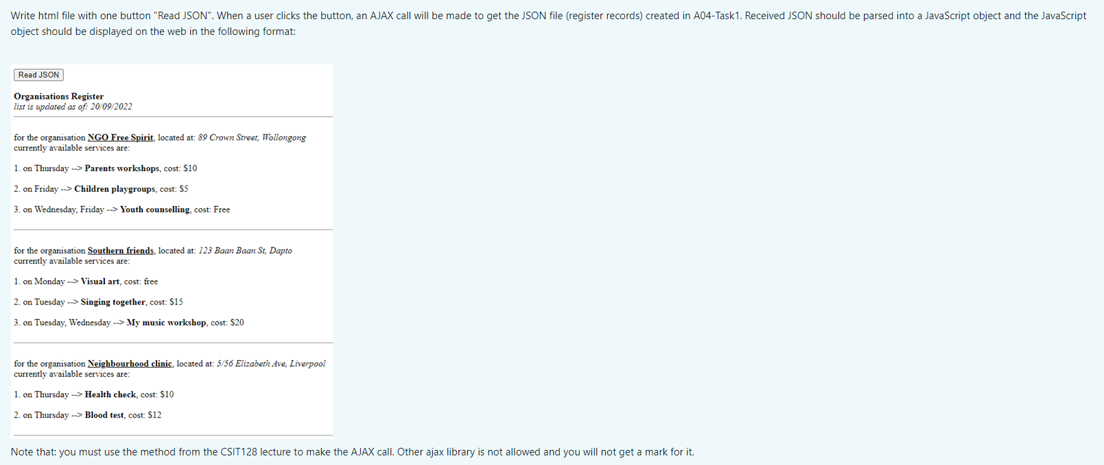 Solved Here is the json file to read { "current_date": | Chegg.com