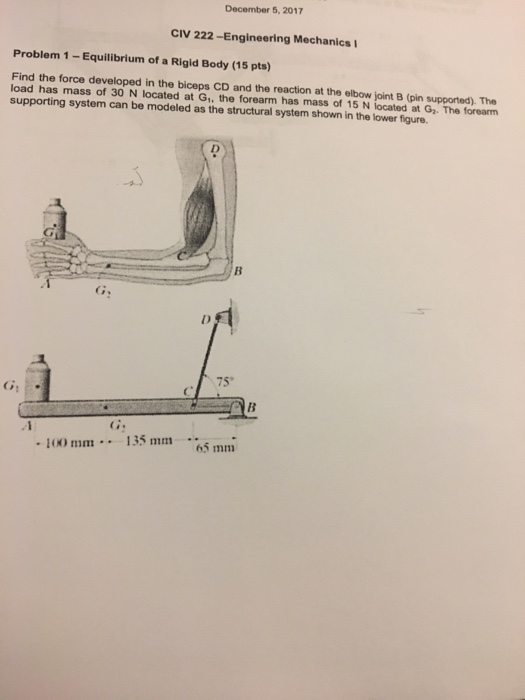 Solved December 5, 2017 CIV 222-Engineering Mechanics | Chegg.com Solved December 5, 2017 CIV 222-Engineering Mechanics | Chegg.com