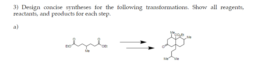Solved 3) Design concise syntheses for the following | Chegg.com