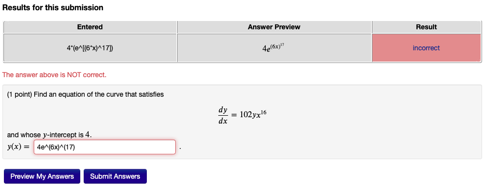 Solved Results for this submission Entered Answer Preview | Chegg.com