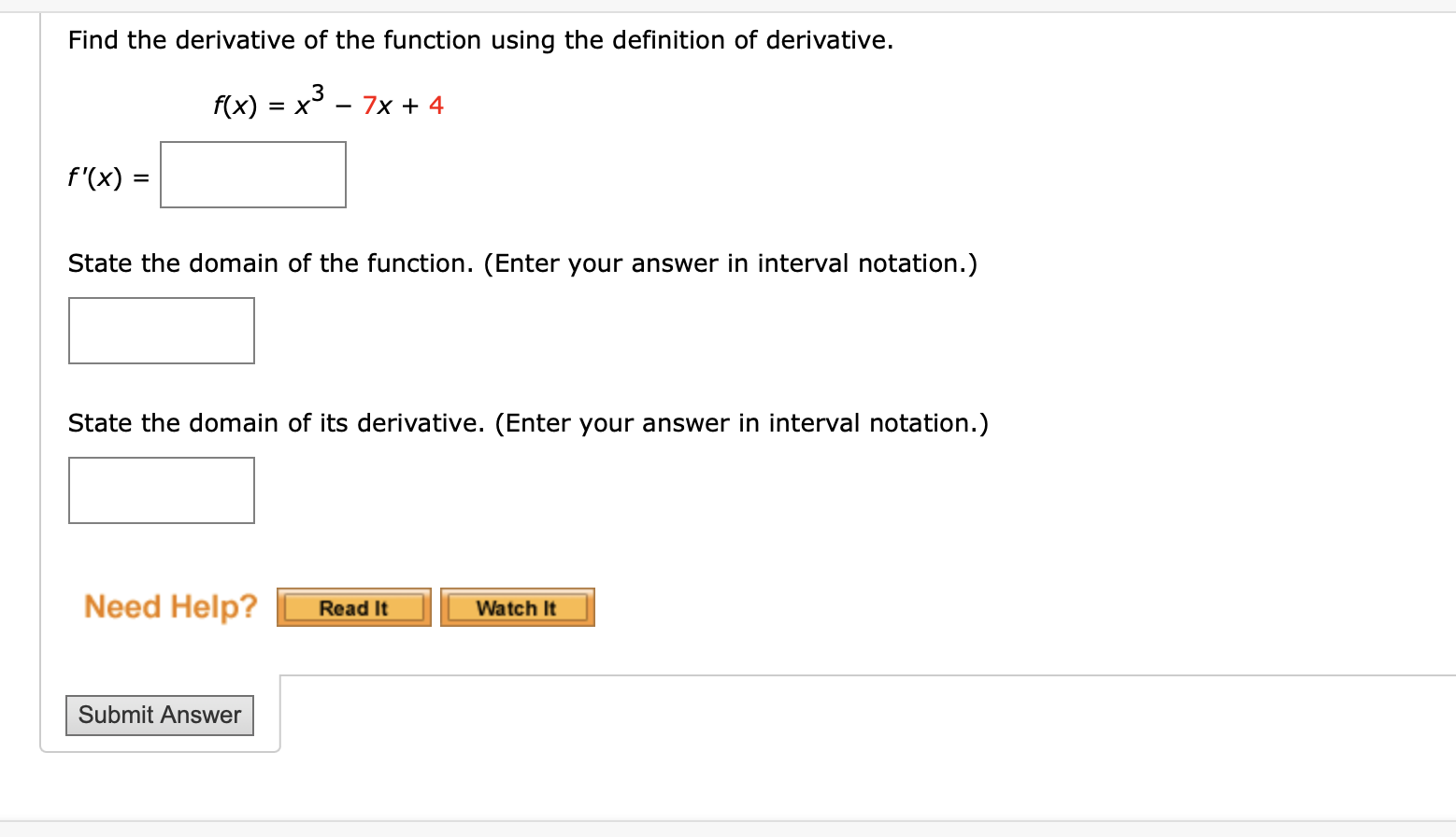 Solved Find the derivative of the function using the | Chegg.com
