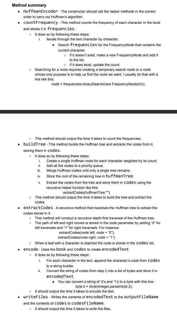 Solved Field summary - inputFileName - filename for the | Chegg.com