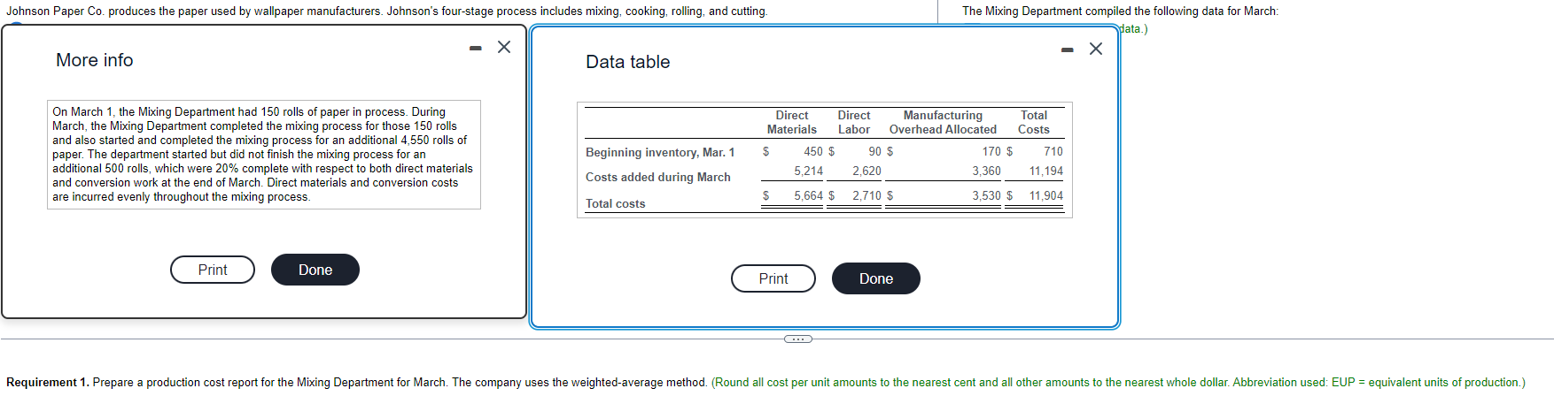 Solved on Paper Co. produces the paper used by wallpaper | Chegg.com