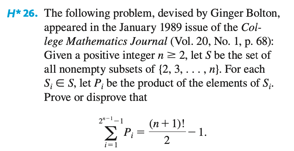 Solved 26. The following problem, devised by Ginger Bolton, | Chegg.com