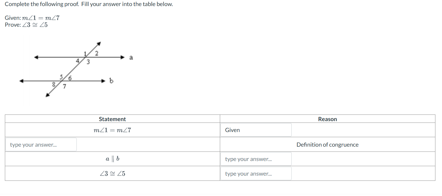 Solved Complete the following proof. Fill your answer into | Chegg.com
