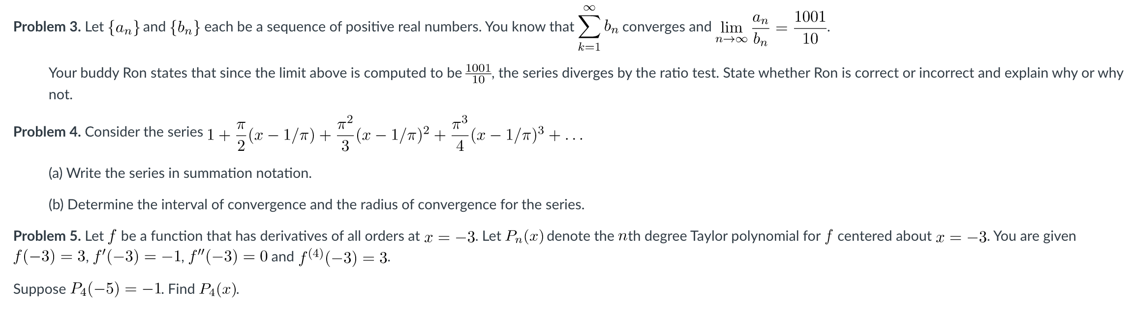 Solved αη k=1 Problem 3. Let {an} and {bn} each be a | Chegg.com