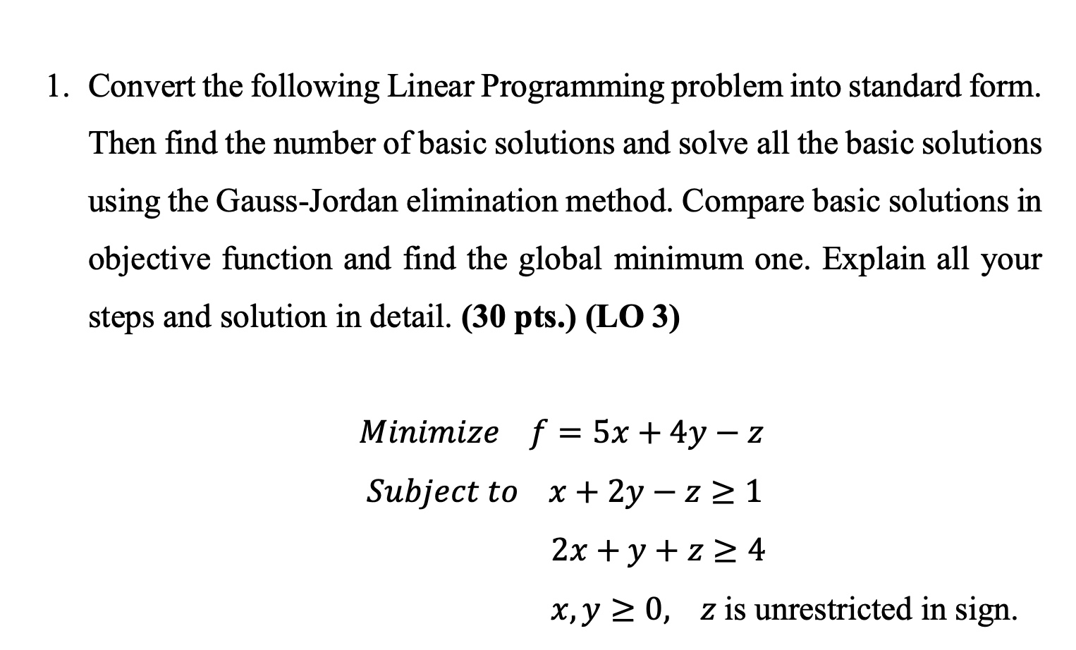 Convert the following Linear Programming problem into | Chegg.com