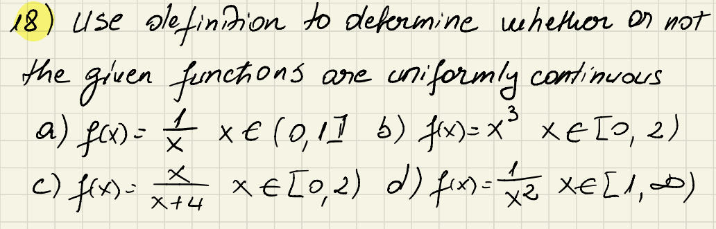 Solved 18) Use slefinition to defermine whethor on not the | Chegg.com