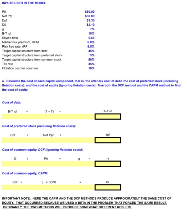 Solved Calculate the cost of each capital component, that | Chegg.com