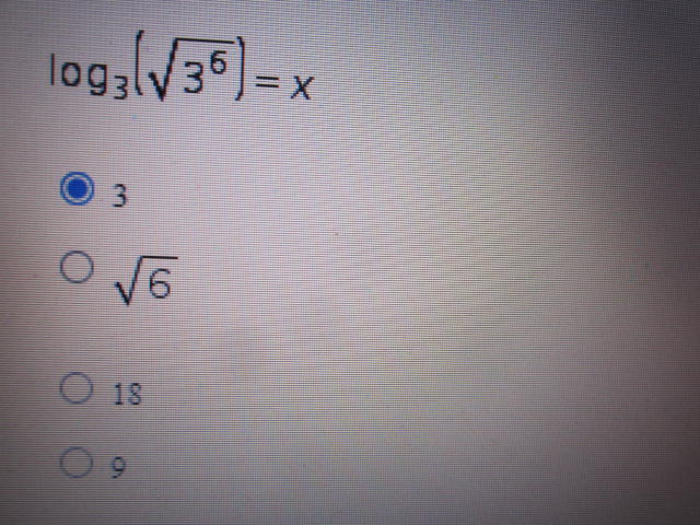 Solved log; (36)=x OVE O 18 | Chegg.com