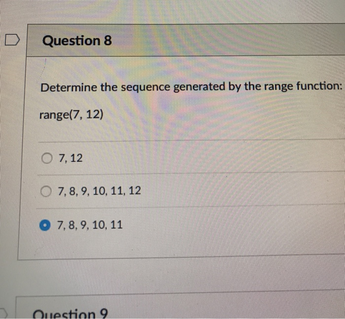 Solved D | Question 8 Determine the sequence generated by | Chegg.com