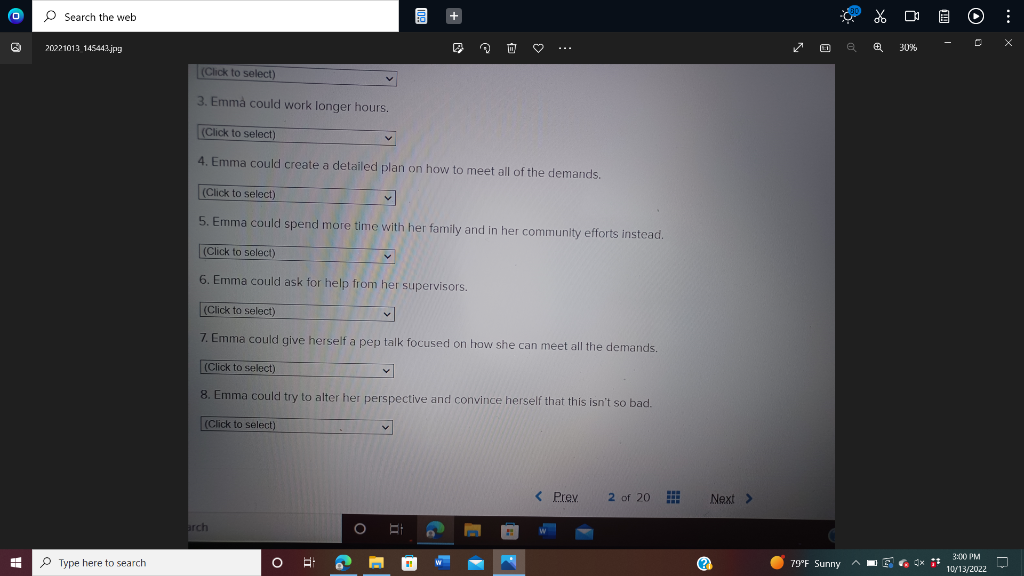Solved This activity is important because stressful | Chegg.com
