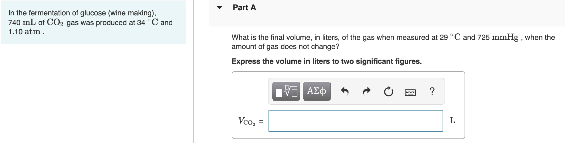 Solved A sample of a gas is in a sealed container. The | Chegg.com