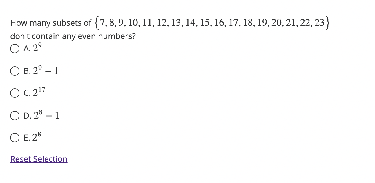 Solved How many subsets of | Chegg.com