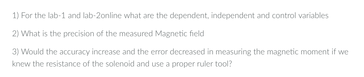 Solved 1) For the lab-1 and lab-2online what are the | Chegg.com