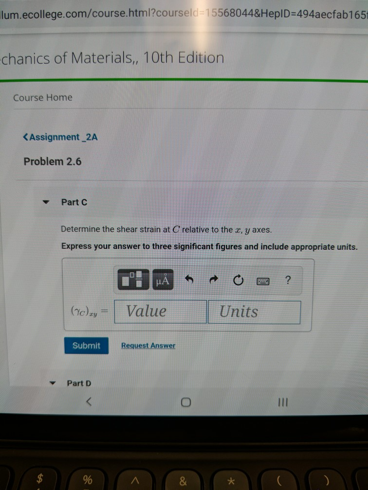 Solved Mechanics of Materials,, 10th Edition Hi, Mauro Sign | Chegg.com