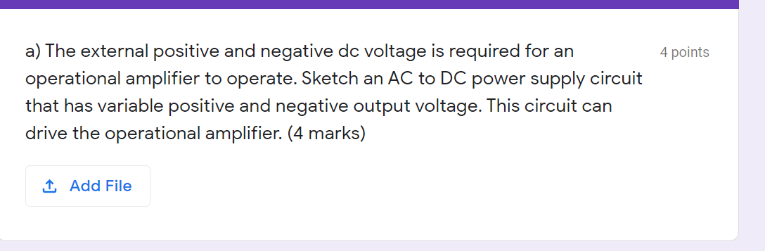 Solved 4 points a) The external positive and negative dc | Chegg.com